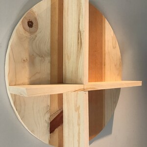 Round Wood Shelf Wall Decor - Etsy