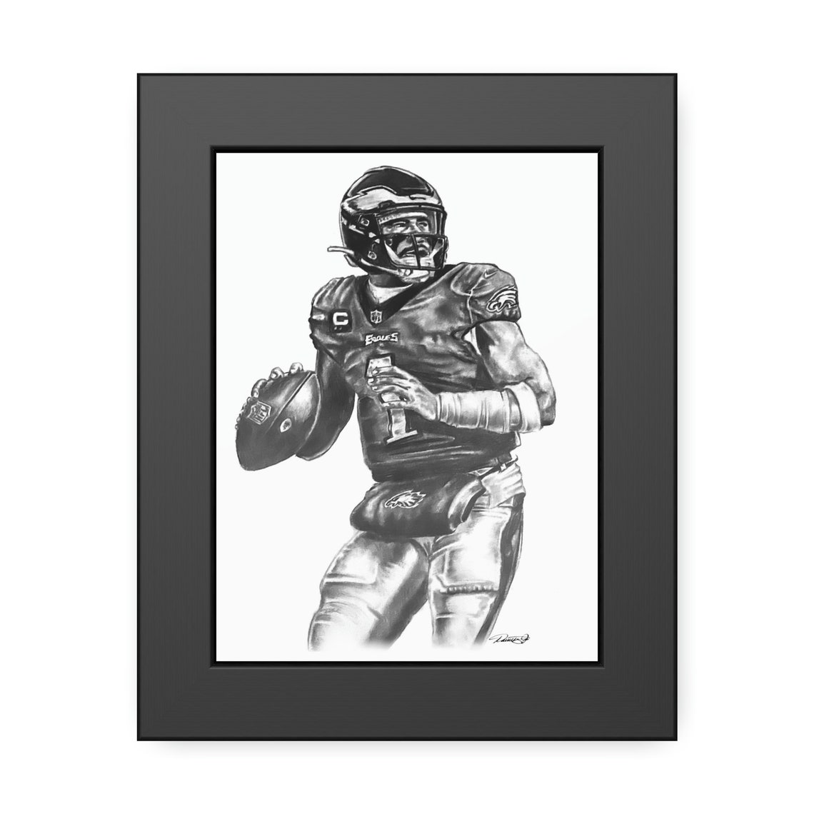 Paper Posters Jalen Hurts Philadelphia Eagles Original Artwork From ...