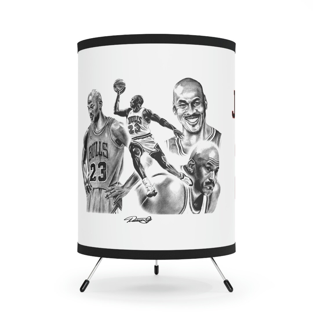 Tripod Lamp With High-res Printed Shade, USCA Plug - Michael Jordan ...