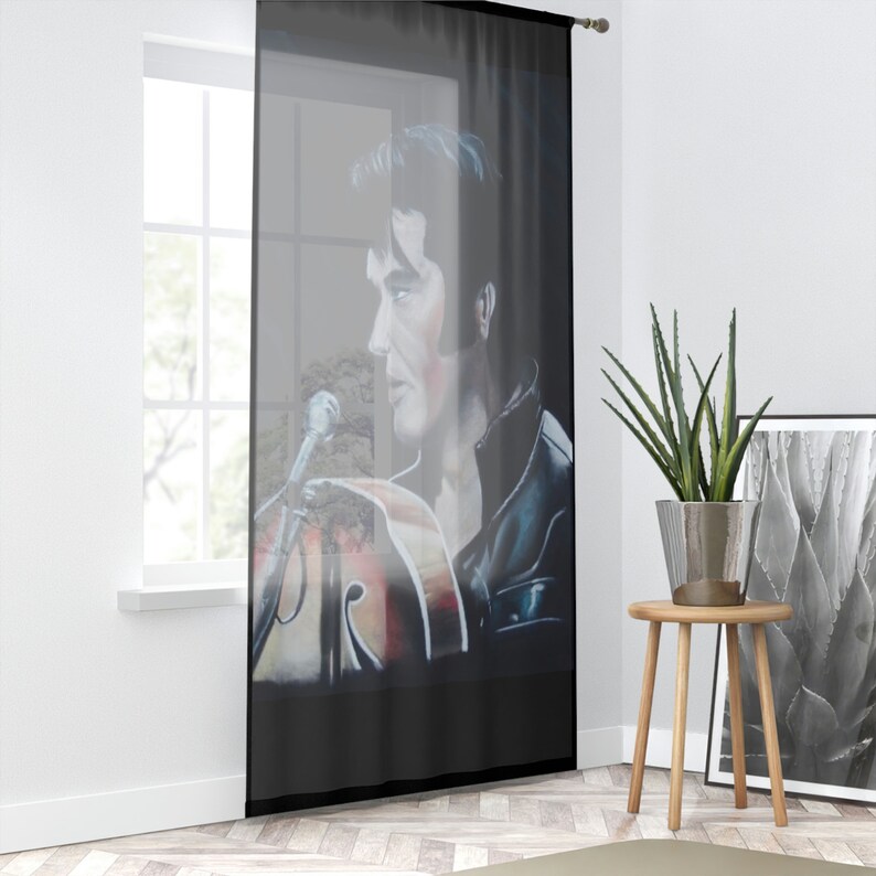 Curtain Window Elvis Presley, King of Rock and Roll Original Artwork ...