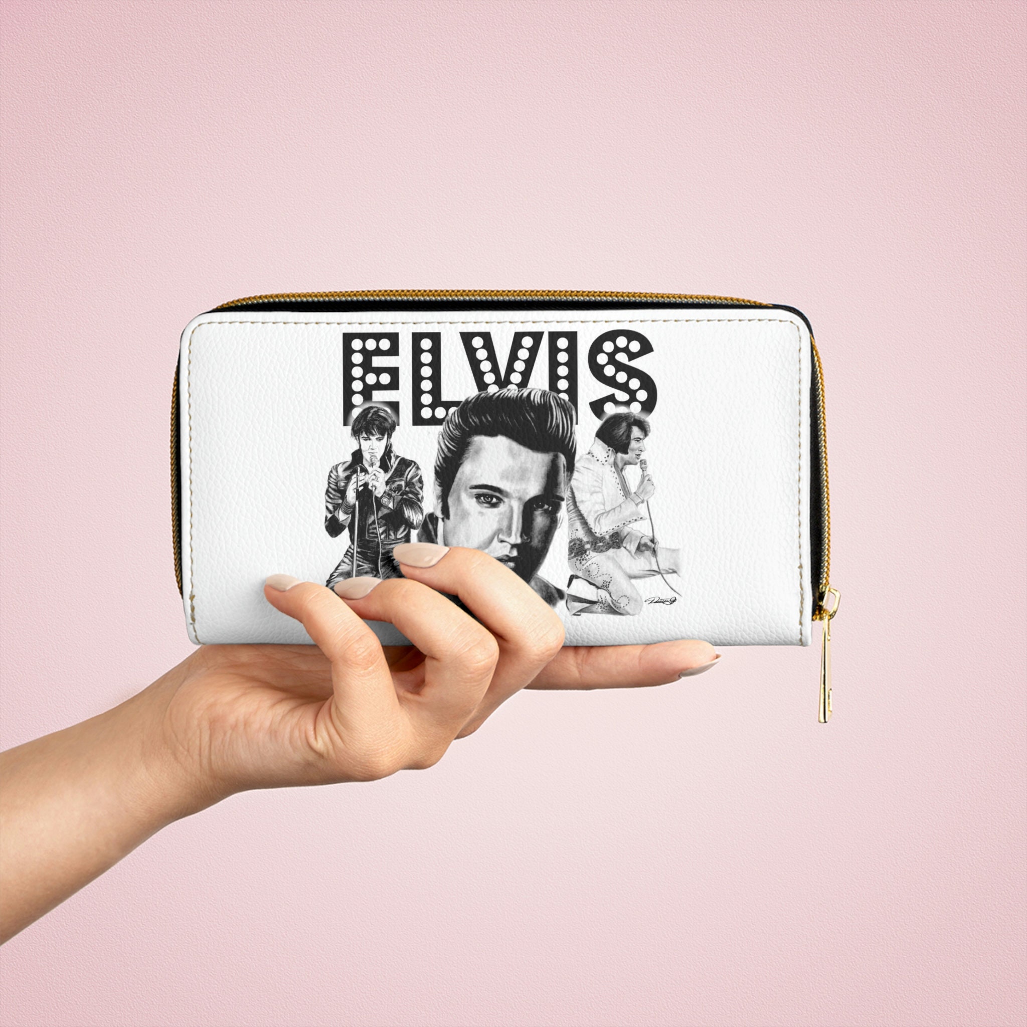Zipper Wallet Elvis Presley Collage Original Artwork From Dantel Art ...