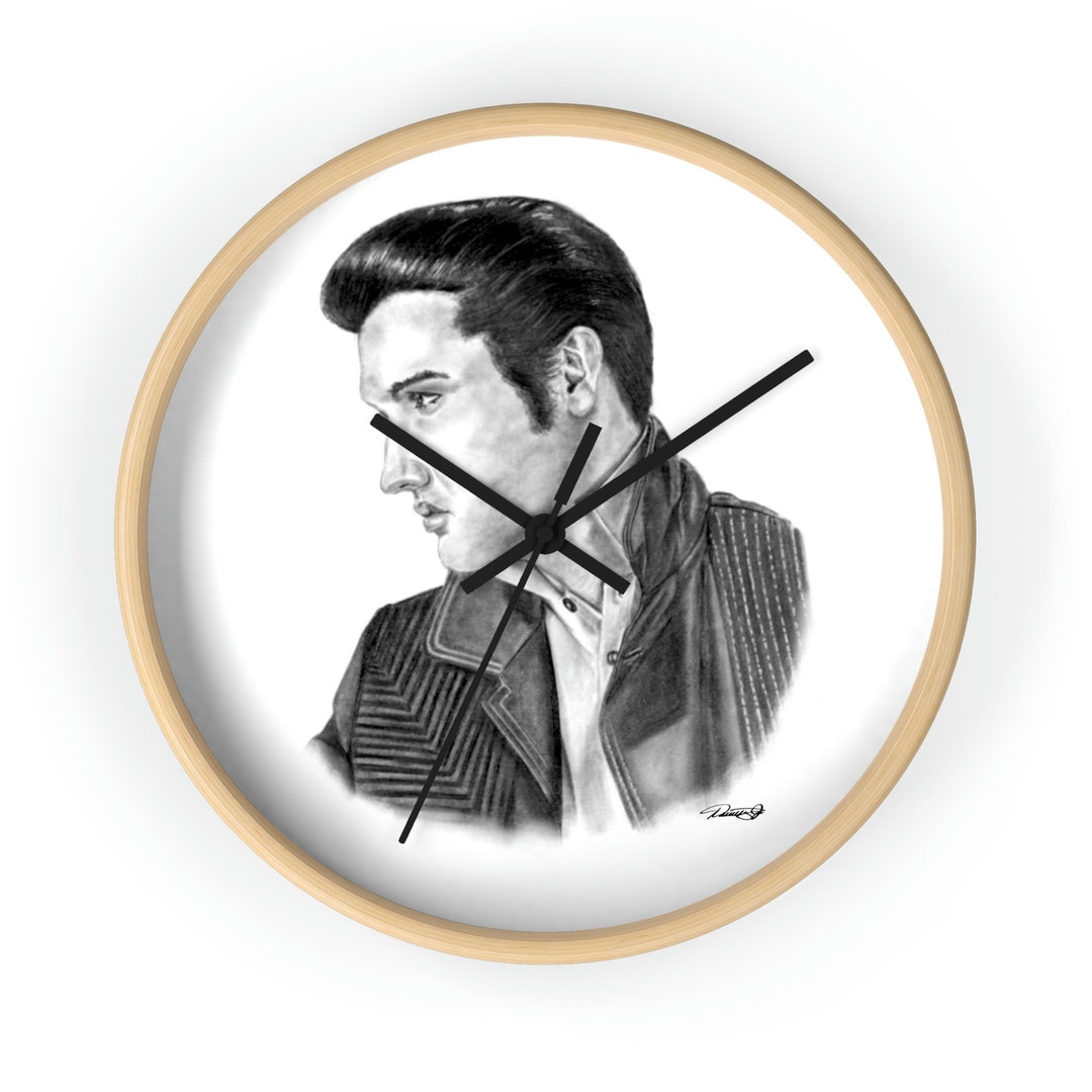Wall Clock Elvis Presley King of Rock and Roll Original Music Celebrity ...