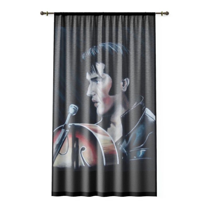 Curtain Window Elvis Presley, King of Rock and Roll Original Artwork ...