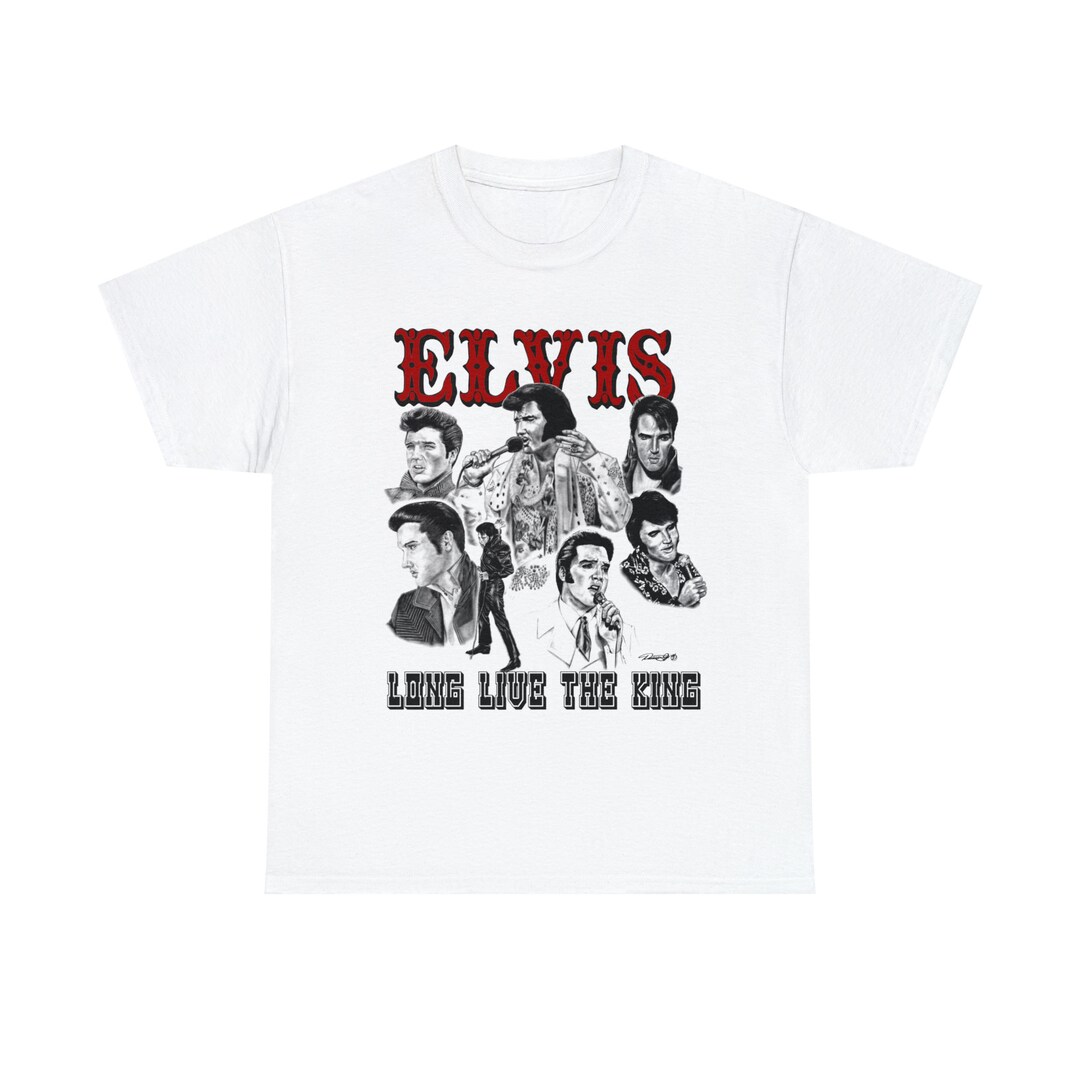 Heavy Cotton Tee Elvis Presley King of Rock and Roll Aloha - Etsy