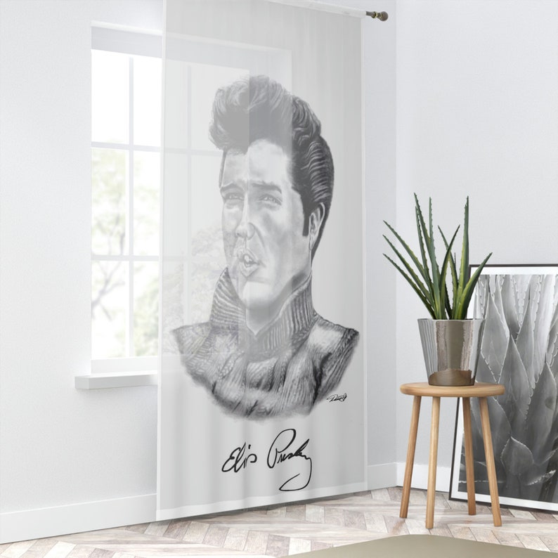 Curtain Window Elvis Presley King of Rock and Roll Original Music ...