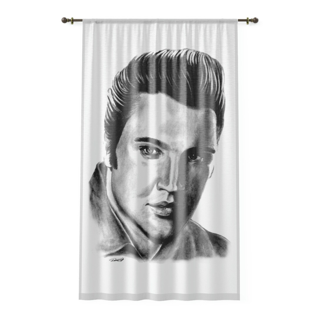 Curtain Window Elvis Presley, King of Rock and Roll Original Artwork ...