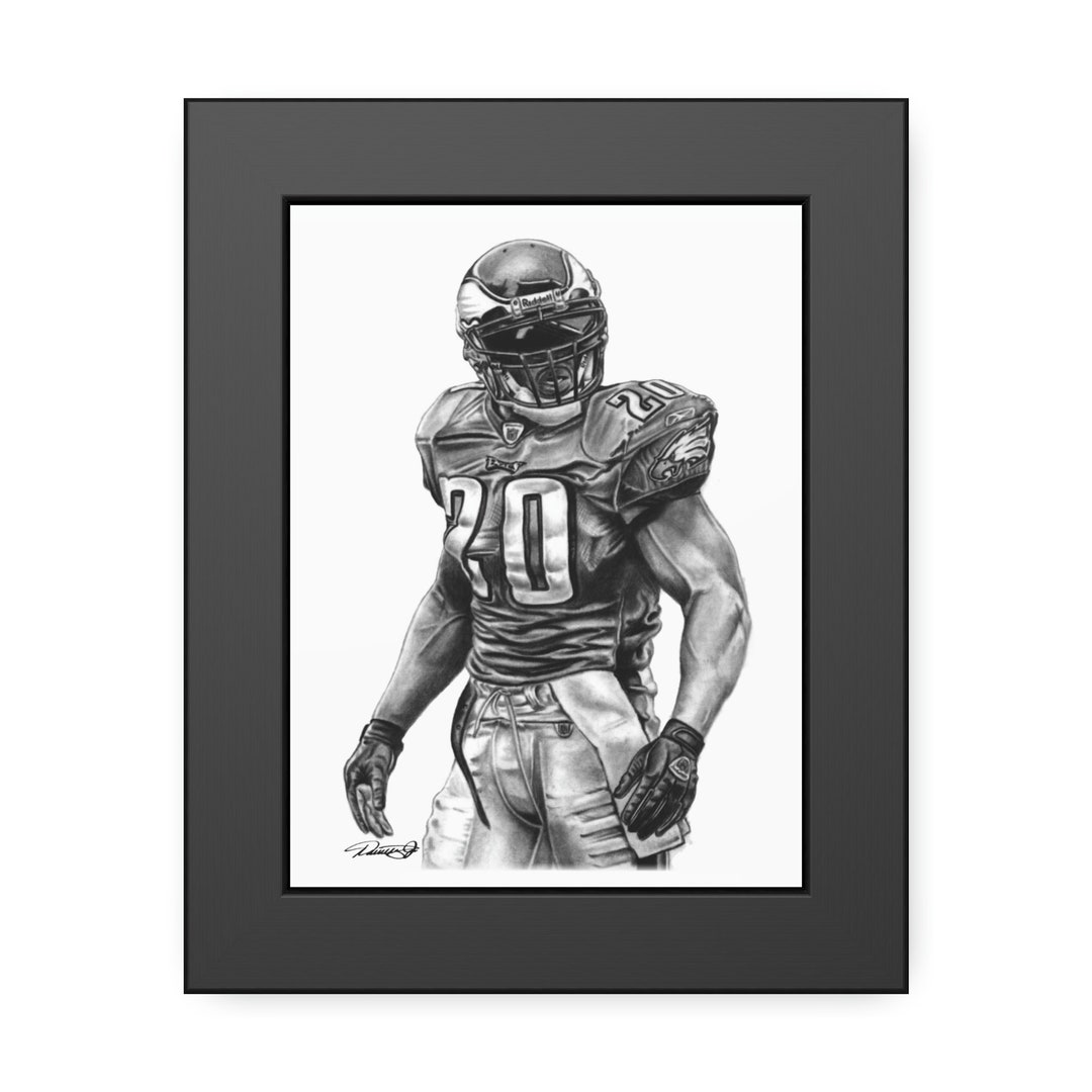 Framed Paper Posters Brian Dawkins Denver Broncos Original Artwork From ...