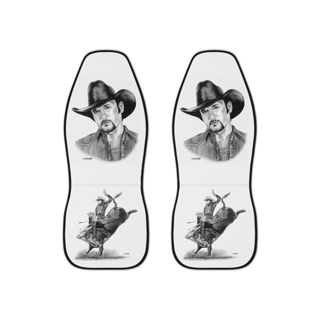 Car Seat Covers Tim Mcgraw Country Music Star Bull Riding Original ...
