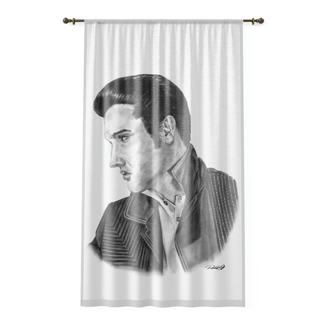 Curtain Window Elvis Presley King of Rock and Roll Original Music ...