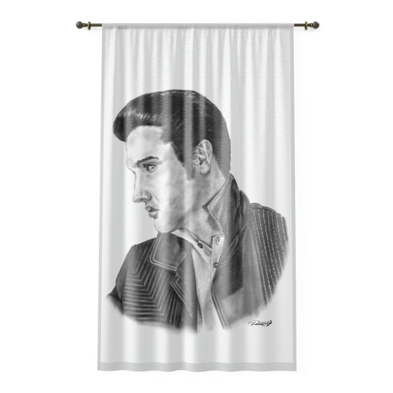 Curtain Window Elvis Presley King of Rock and Roll Original Music ...