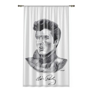 Curtain Window Elvis Presley King of Rock and Roll Original Music ...