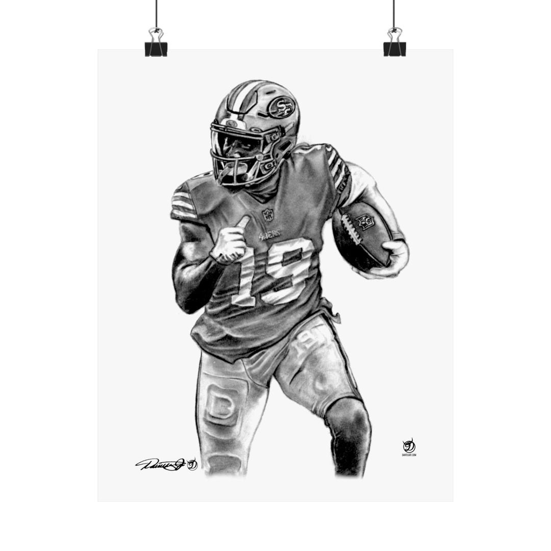 Premium Matte Vertical Posters Deebo Samuel San Francisco 49ers NFL ...