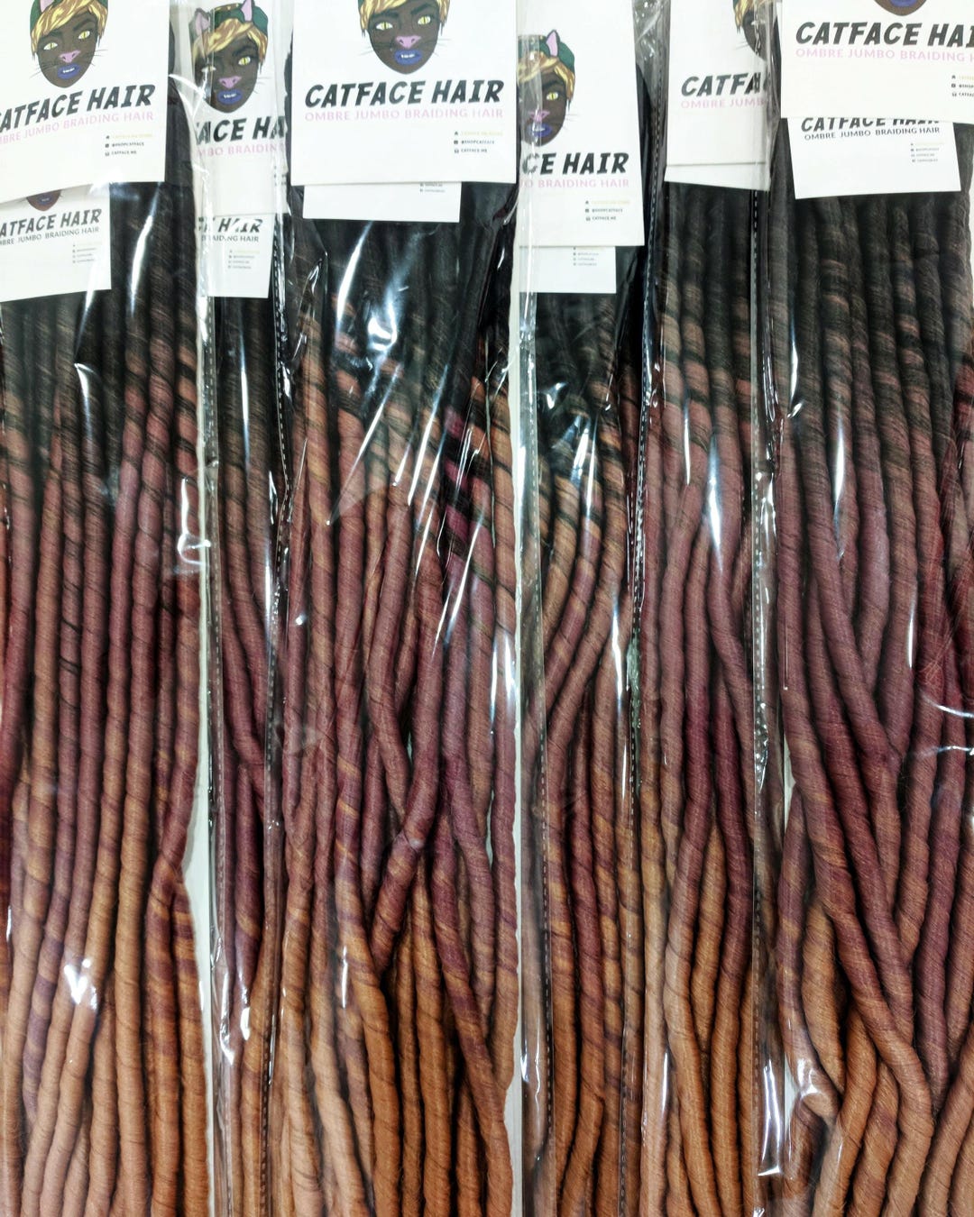 Pink Candy Ombre Smooth Goddess Faux Locs , Crochet Braids, Dreads - Etsy