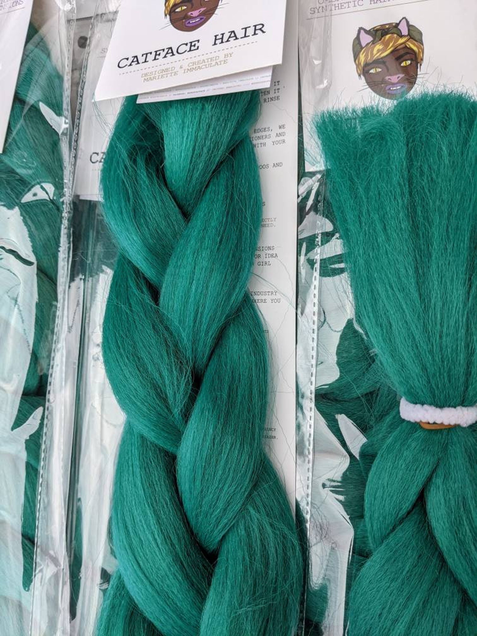 Emerald Green One Tone Braiding Hair 34 Inches large Pack - Etsy