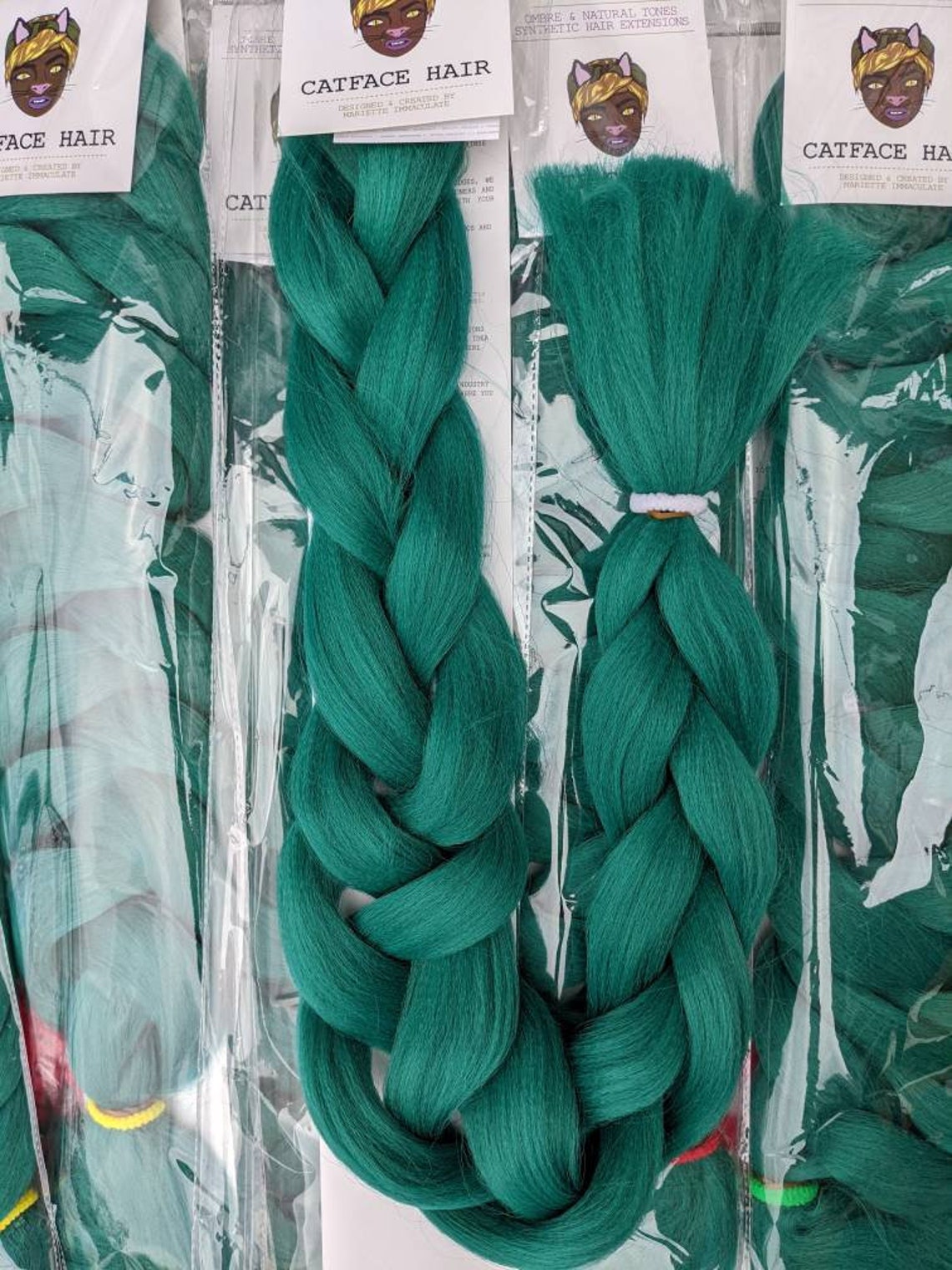 Emerald Green One Tone Braiding Hair 34 Inches large Pack - Etsy
