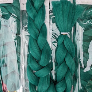 Emerald Green One Tone Braiding Hair 34 Inches *large Pack 165g - Etsy