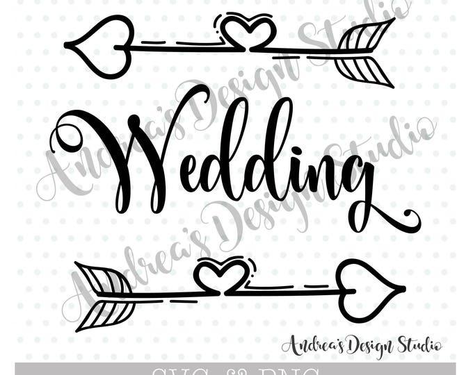 Wedding Arrows, Wedding Directions SVG Files, Cricut or Silhouette Cut ...