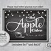 Hot Apple Cider Sign, Warm up Here Sign, Wedding Printables, Wedding ...
