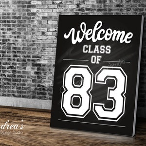 Reunion Welcome Sign, Class of 1983 Sign, Graduating Class, Class ...