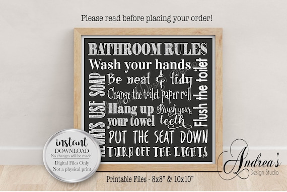 Printable Word Art For The Bathroom So Fresh And Clean Colorful