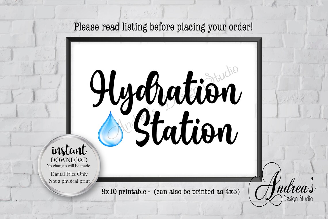 Hydration Station Sign Beverage Sign Wedding Beverage Sign - Etsy