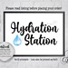 Hydration Station Sign, Beverage Sign, Wedding Beverage Sign, Party ...