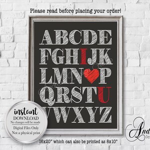 Abc I Love You Print - Etsy