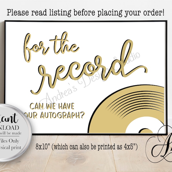 Can I Have Your Autograph Sign - Etsy