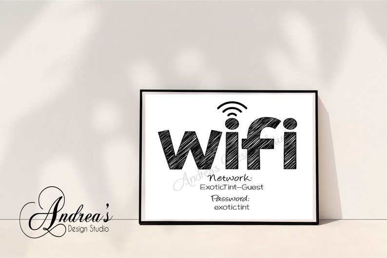 Wifi Sign Family Wifi Password Sign Office Wifi Password - Etsy