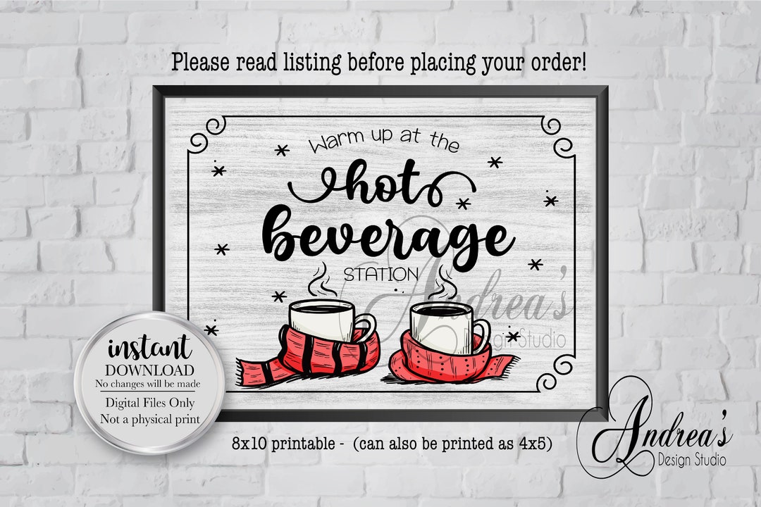 Warm up at the Hot Beverage Station, Hot Drinks Bar, Coffee, Tea, Hot ...