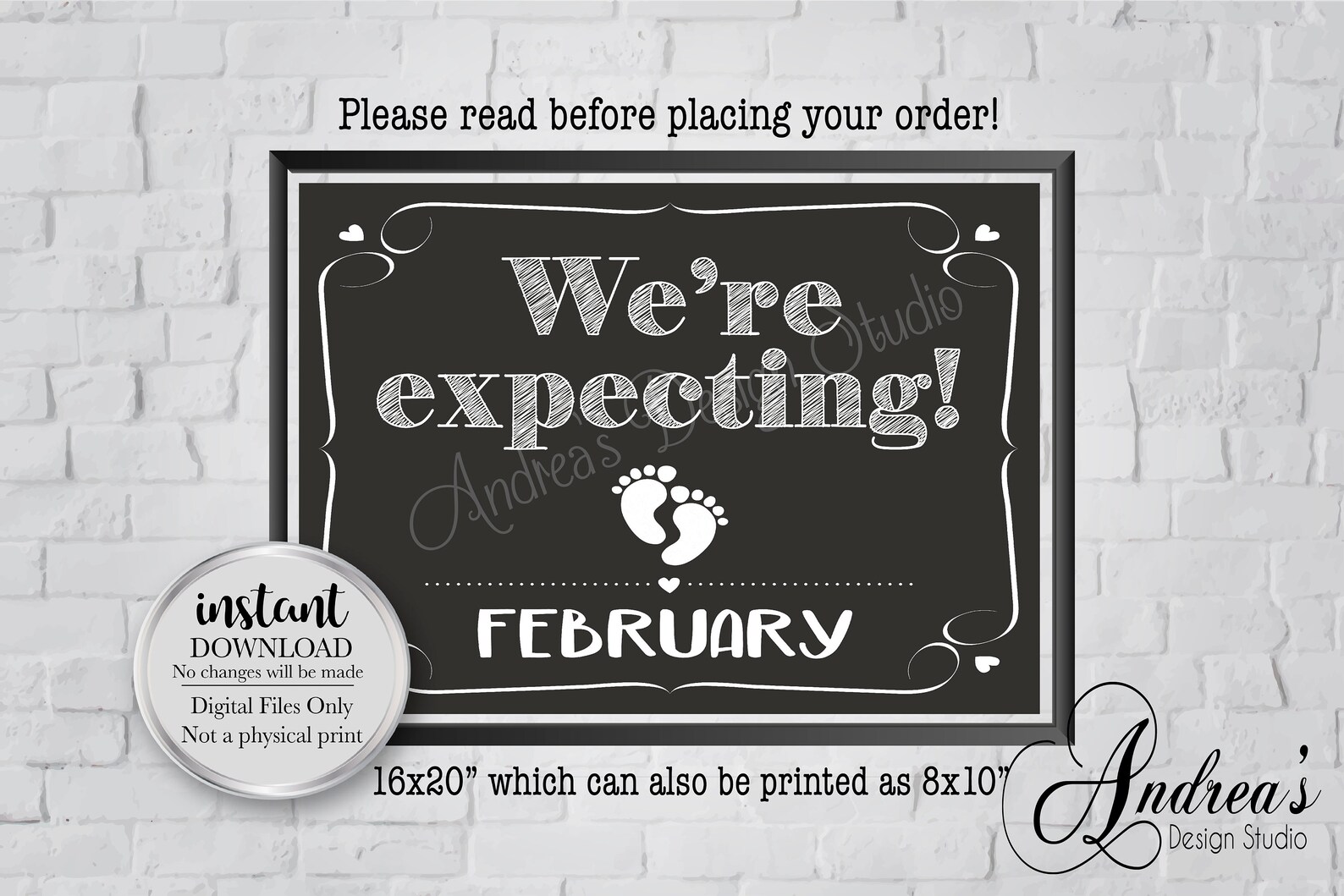 We're Expecting Sign New Baby Announcement Pregnancy - Etsy