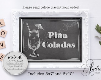 Pina Colada Bar Sign - Etsy