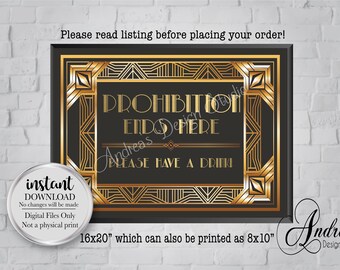 Prohibition Party Decor - Etsy