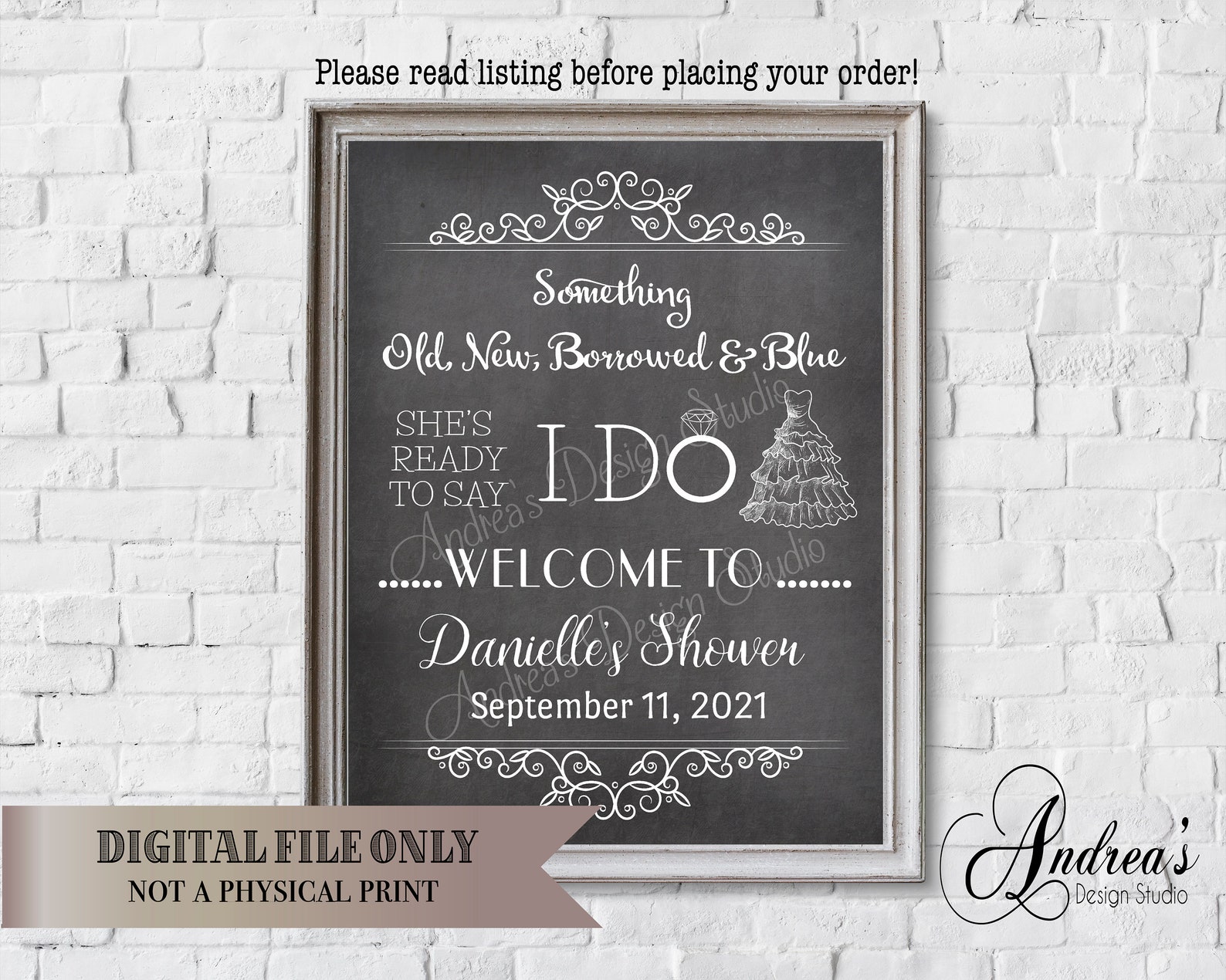 Something Old, New, Borrowed, Blue Sign, Bridal Shower Sign, Ready to ...