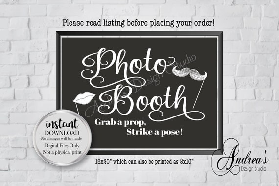 Photo Booth Sign Party Photo Booth Sign Selfie Station | Etsy