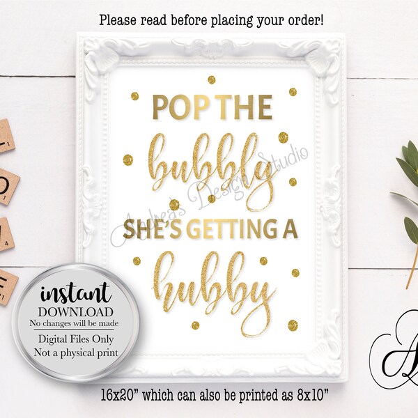 Pop The Bubbly Shes Getting A Hubby Etsy