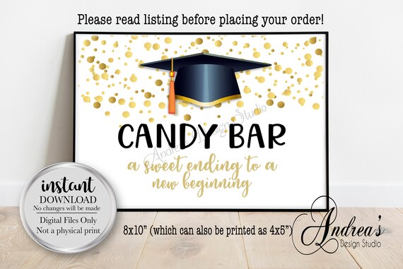 Graduation Candy Bar Sign Graduation Decor Sign Graduation | Etsy