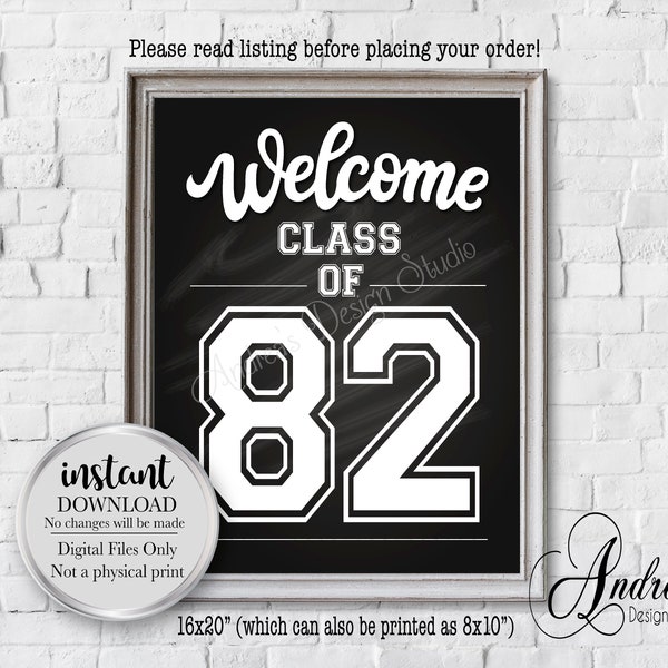 82 Class Reunion Sign - Etsy