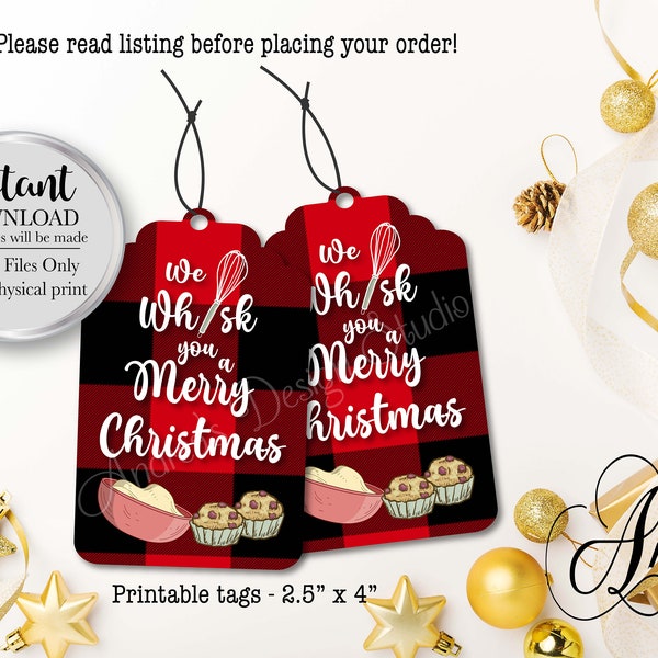 Whisk Christmas Tags - Etsy