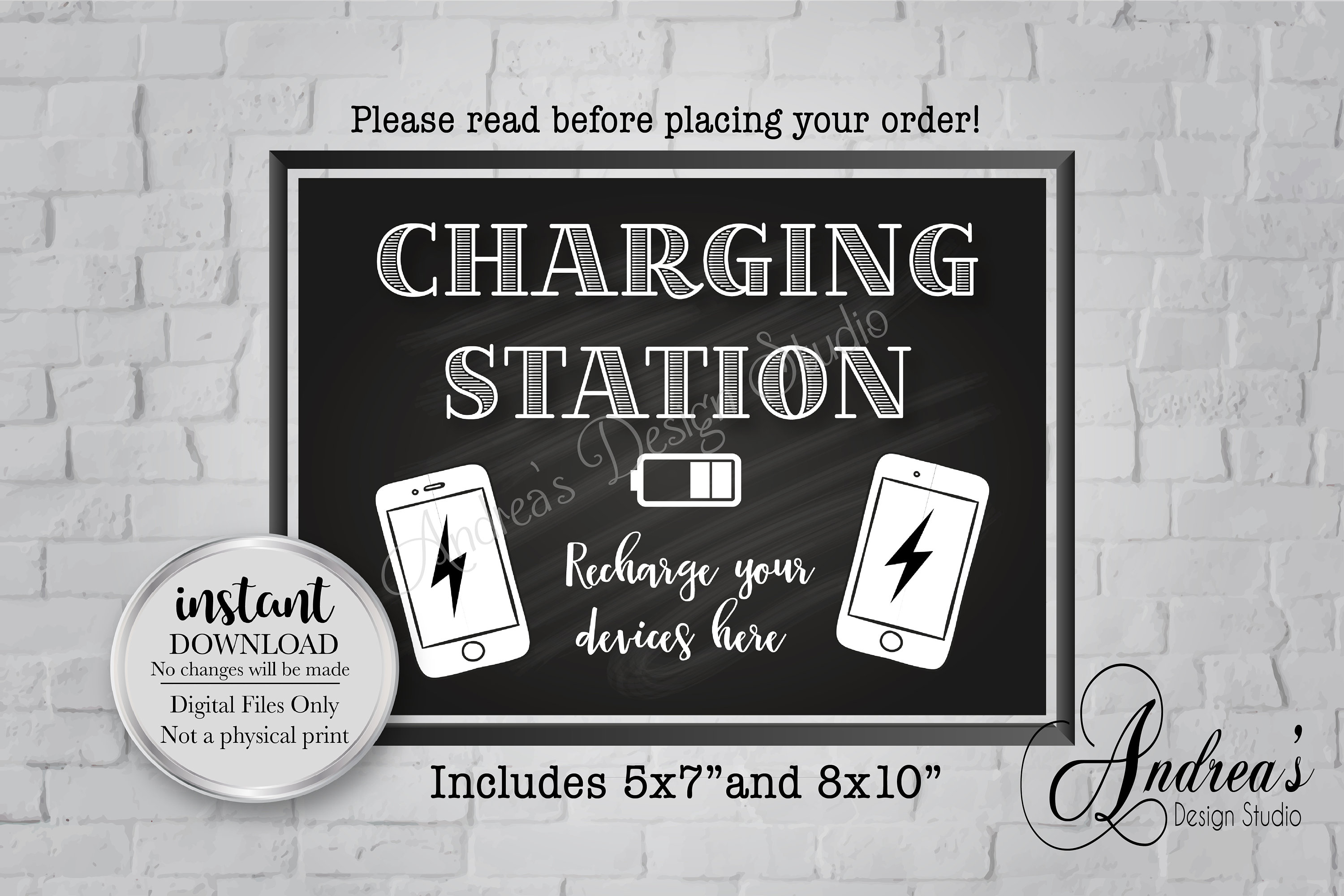 Charging Station Sign Recharge Your Devices Here Recharge | Etsy