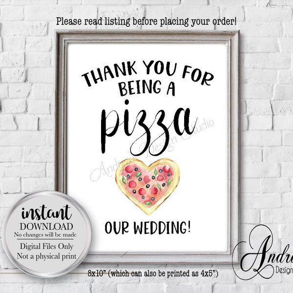 Pizza Wedding Sign - Etsy