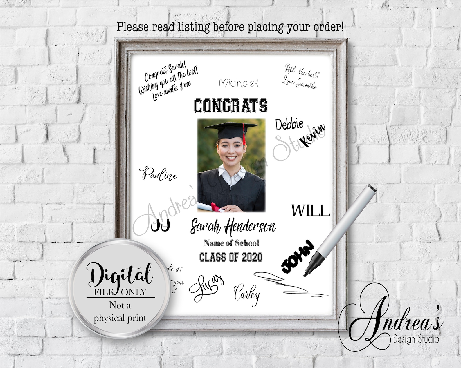 Graduation Party Signature Board Guestbook Signing Guests - Etsy