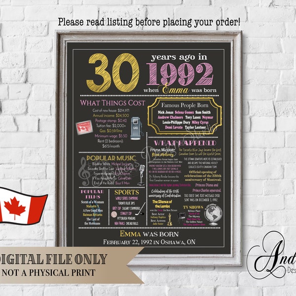 1992 Fun Facts Card - Etsy