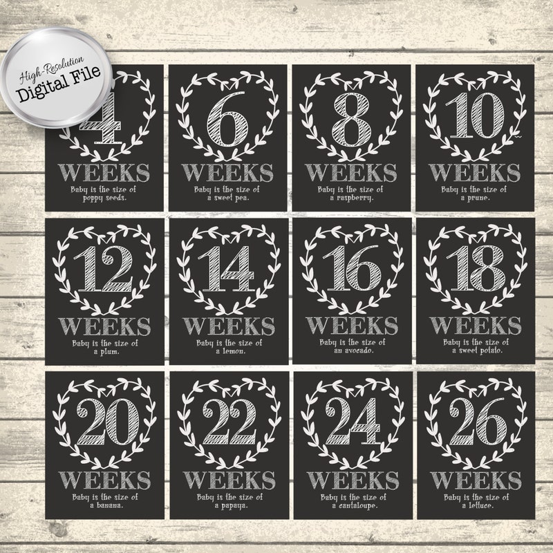 Pregnancy Weekly Signs - Etsy