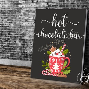 Hot Chocolate Sign, Hot Chocolate Bar Sign, Party Decor, Hot Cocoa Sign ...