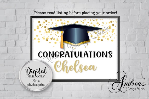 Personalized Graduation Sign Congratulations Sign Graduation - Etsy