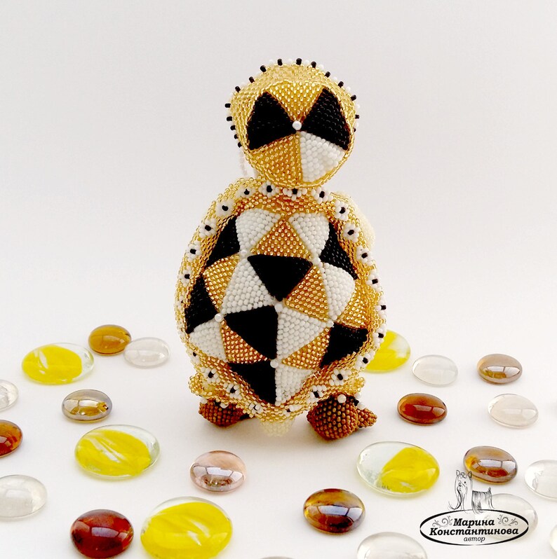 Pattern a turtle / Tutorial a turtle Bead toys Beaded a turtle | Etsy