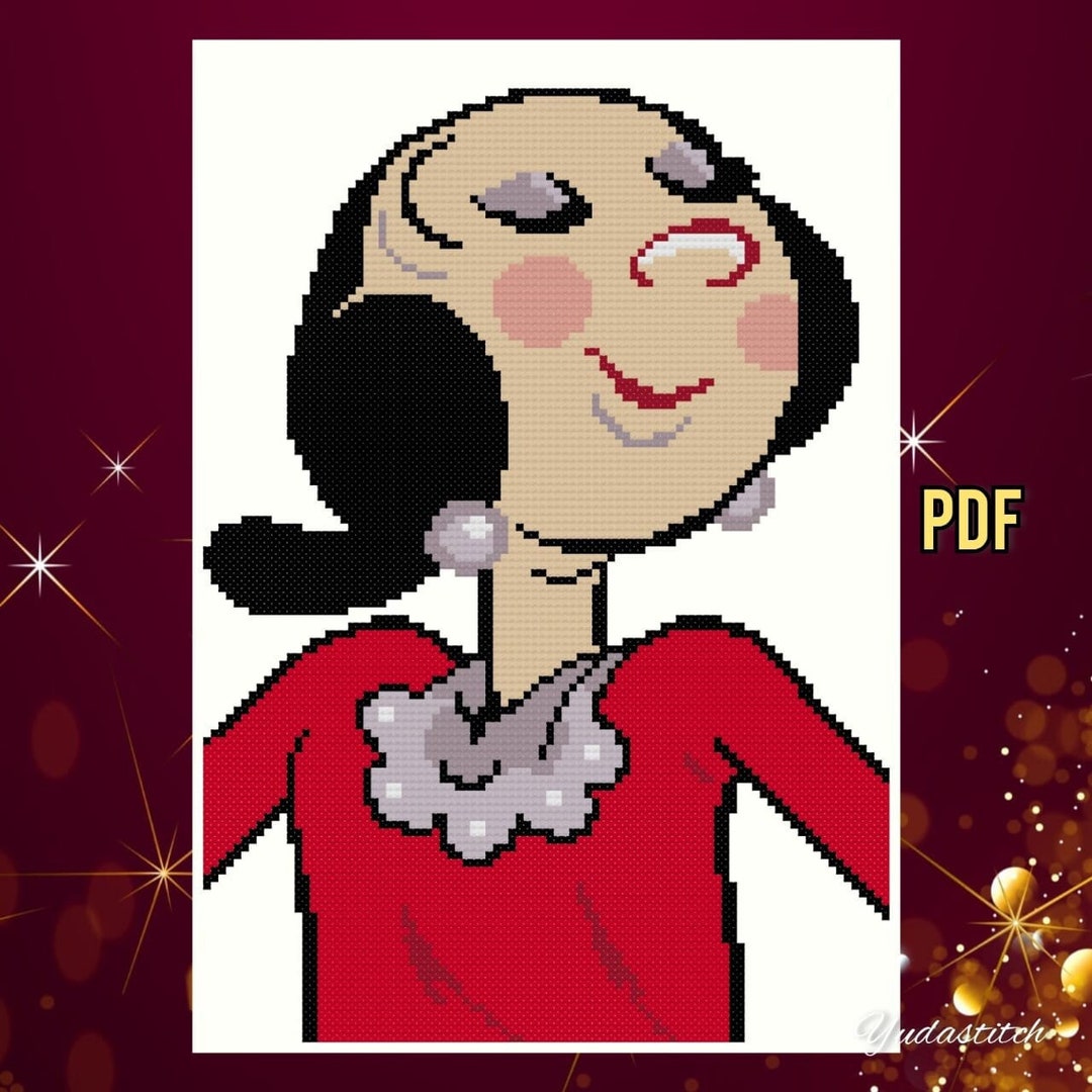 Olive Oyl Popeye Cross Stitch PDF Pattern - Etsy