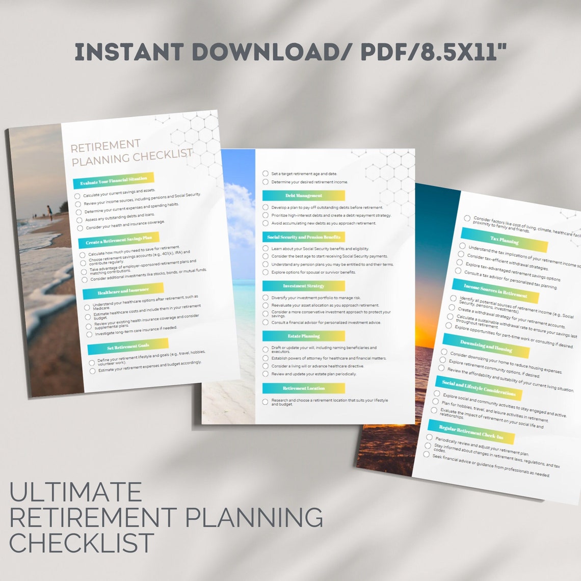 Retirement Planning Checklist: Detailed Roadmap (printable PDF) - Etsy