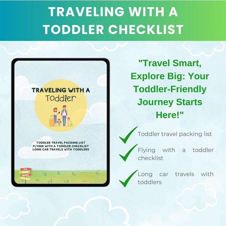 Traveling With A Toddler Checklist, Printable Toddler Travel Essentials ...
